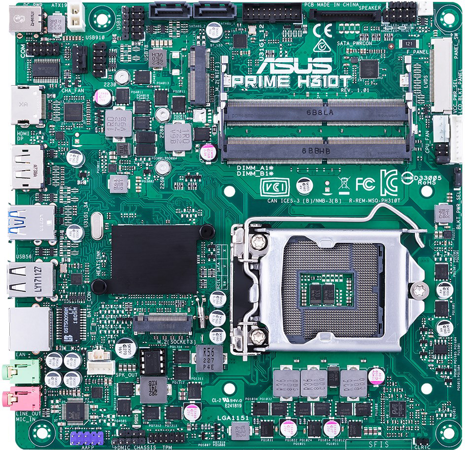 Asus Prime H310T - Motherboard Specifications On MotherboardDB